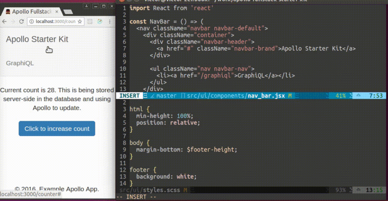 Apollo Universal Starter Kit with Hot Code Reload released - SysGears